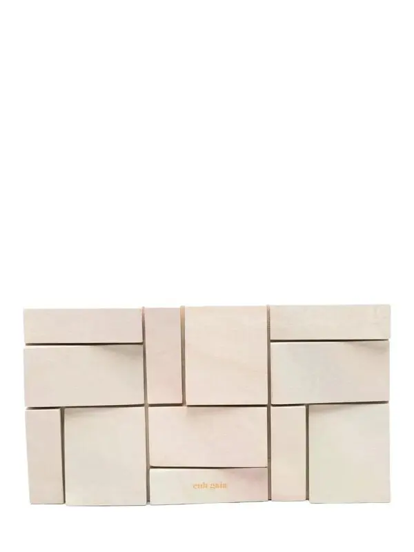 Cult Gaia Galleria Geometric-block Clutch - Neutrals