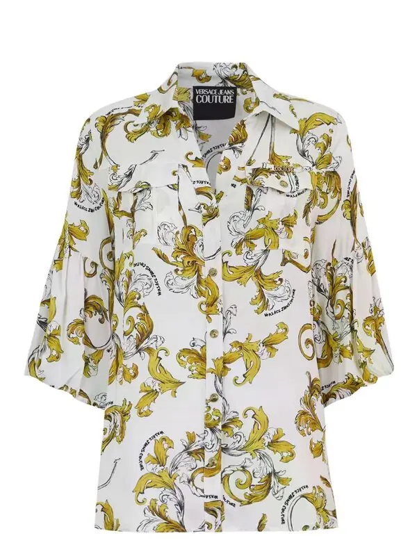 Versace Floral-print Button-up Shirt - White