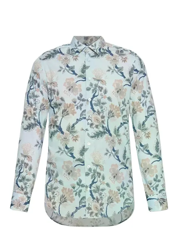 Etro Floral-print Shirt - Blue
