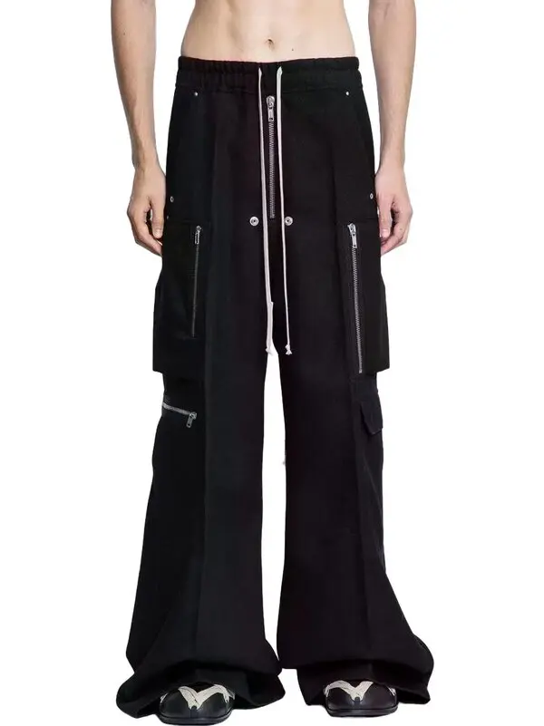 Rick Owens Zip-pocket Cargo Trousers - Black
