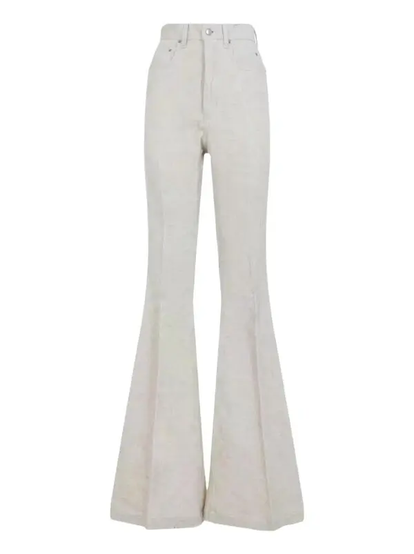 Rick Owens Corduroy Flared Trousers - White
