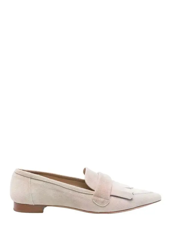 THEA MIKA Pointed-toe Fringed Loafers - Grey