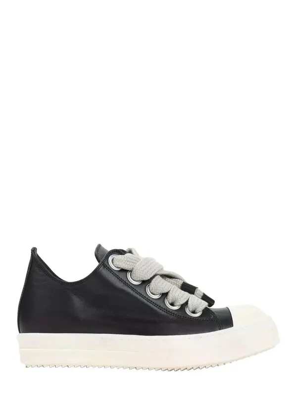 Rick Owens Jumbolace Leather Sneakers - Black