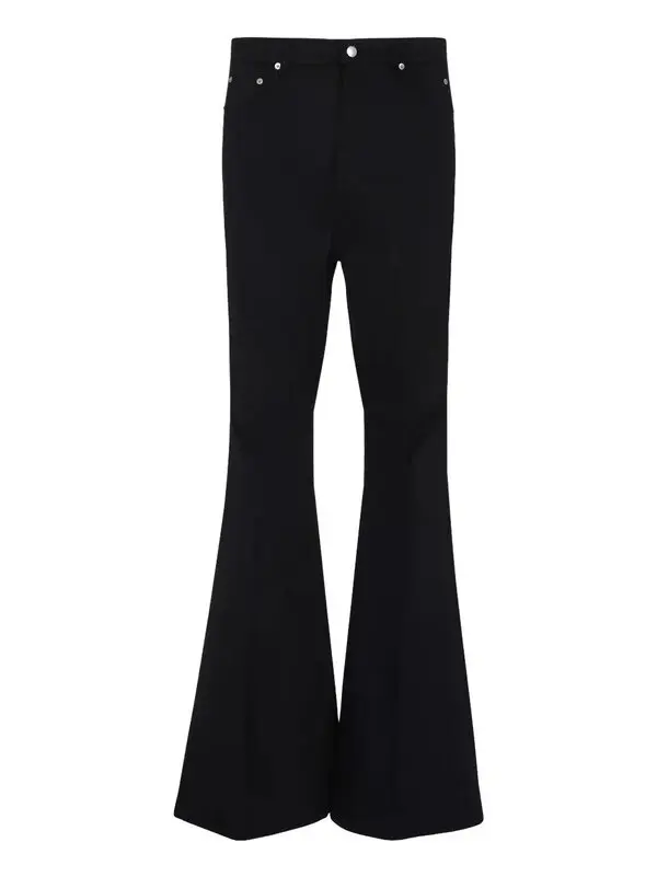 Rick Owens Corduroy Flared Trousers - Black