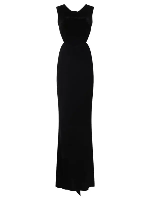 Rick Owens Cut-out Velvet Gown - Black