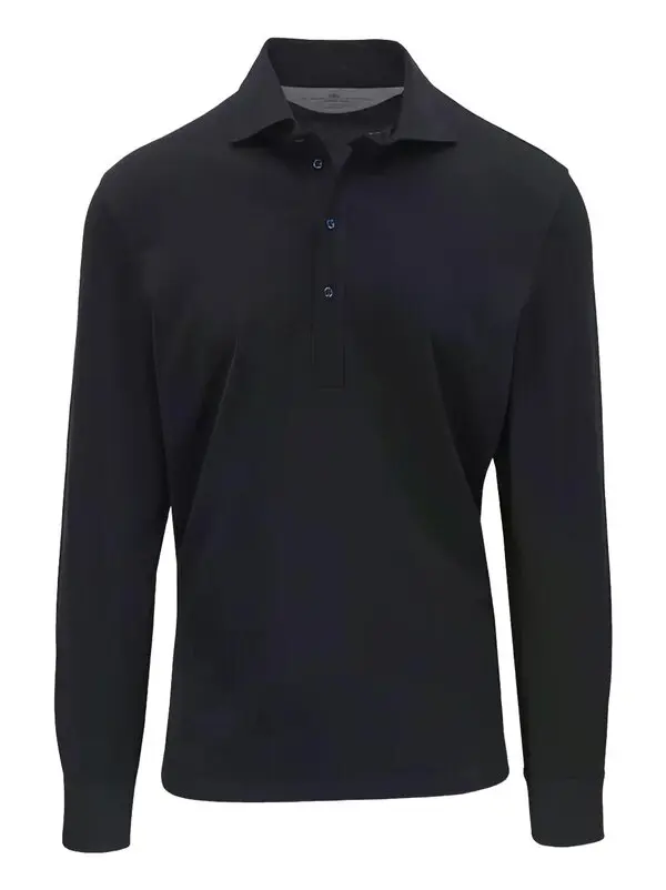 Brunello Cucinelli Long-sleeve Polo Shirt - Blue