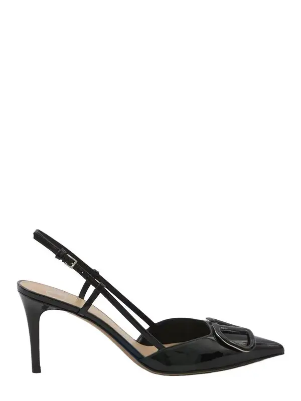 Valentino Garavani Patent Leather Slingback Pumps - Black