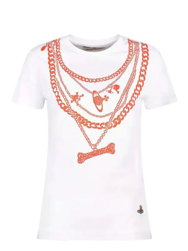 VIVIENNE WESTWOOD Chain Peru T-shirt - White