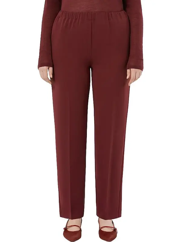 Marina Rinaldi Straight Leg Pants - Bordeaux