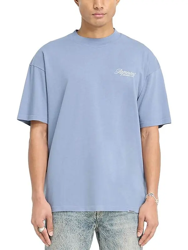 REPRESENT Owners' Club Script Tee - Dusty Blue