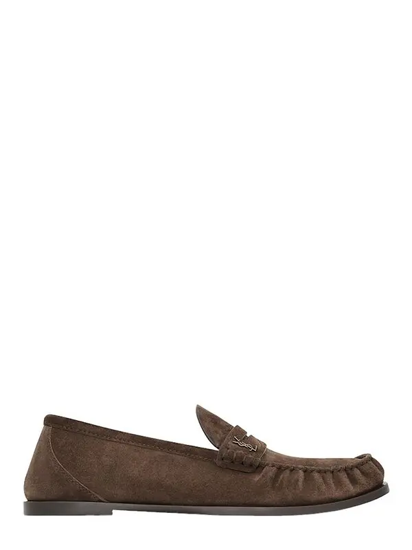 Saint Laurent Laurent Suede Loafers - Almond