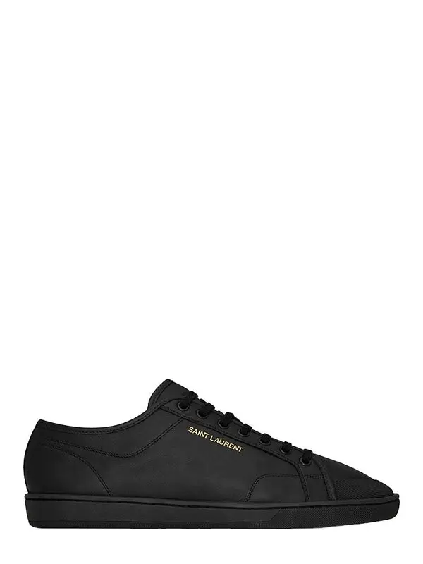 Saint Laurent Leather Gym Sneakers - Nero