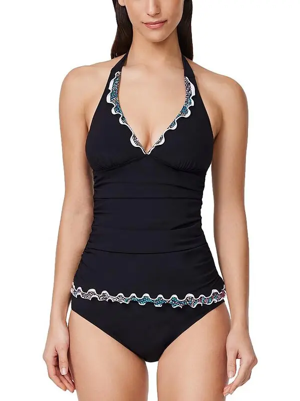 GOTTEX Layla Tricolore Halter Tankini Top - Black