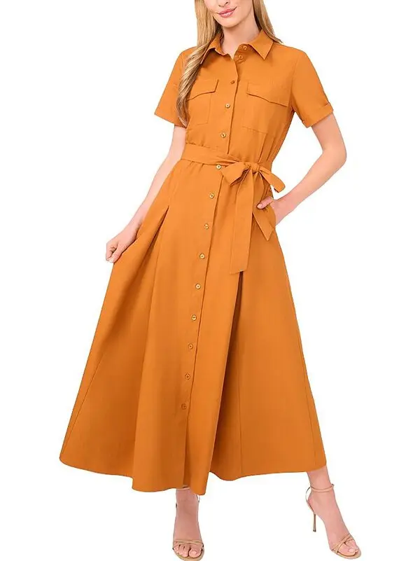 Ted Baker London Shirt Dress With Belt - Honey Ginger