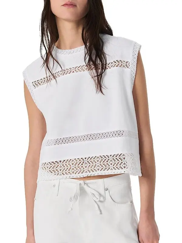 Rag & Bone Rosie Cut Out Muscle Tank - White