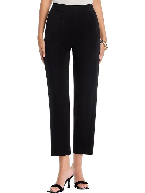 Misook Straight Pull-on Pants - Black