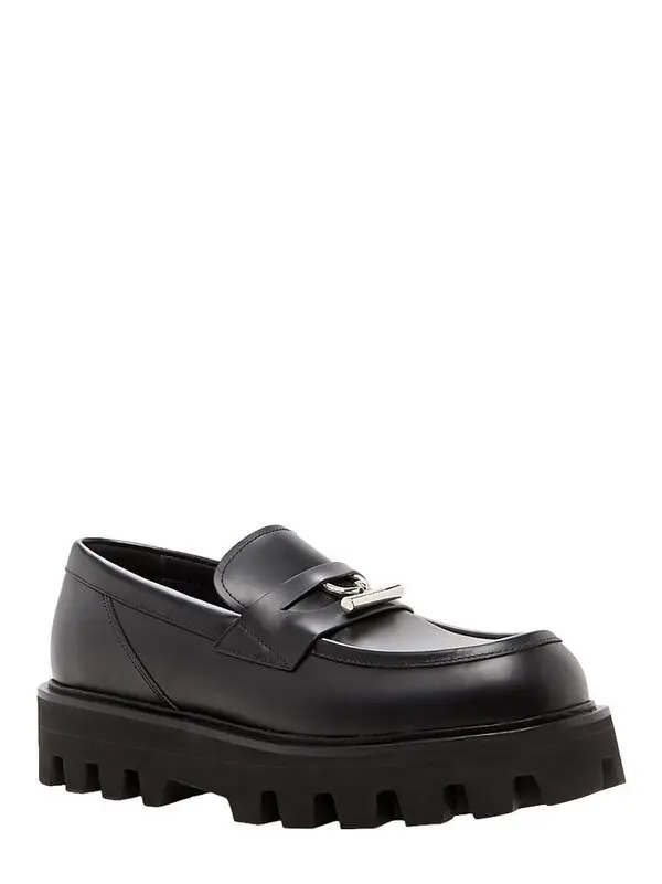 Alexander McQueen T-bar Parachute Loafers - Black Silver