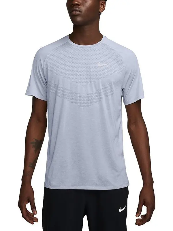 Nike Stride Reflective Running Tee - Ghost/heather