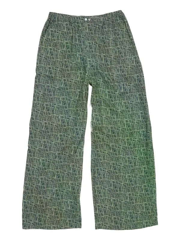 Acne Studios Abstract-print Trousers - Green