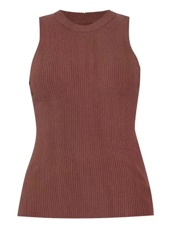 Rick Owens Ribbed-knit Sleeveless Tank Top - Red