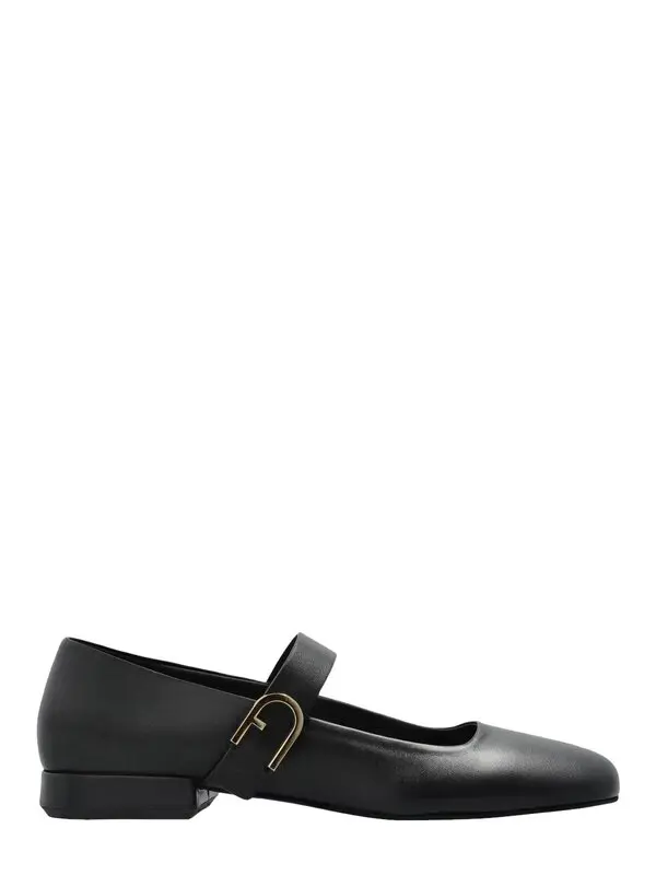 Furla Buckle-strap Ballerinas - Black