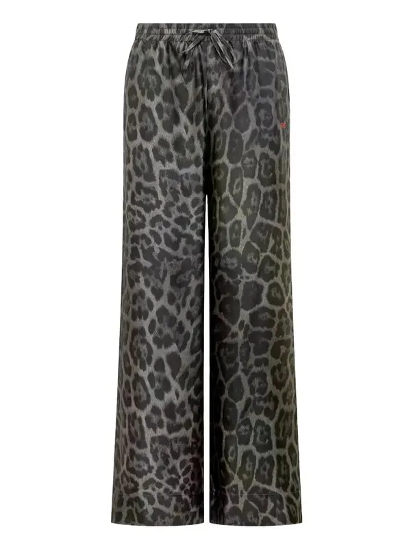 Stella McCartney Leopard-print Drawstring Trousers - Black