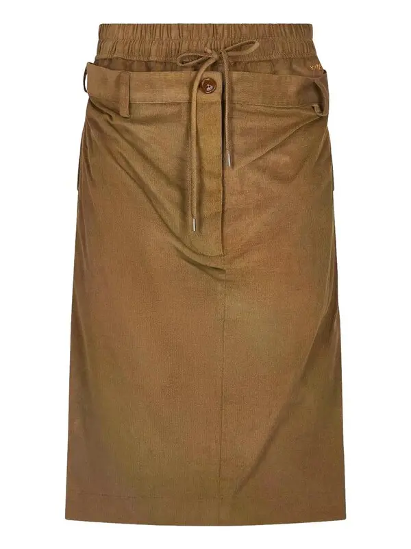 VIVIENNE WESTWOOD Belted Corduroy Skirt - Brown