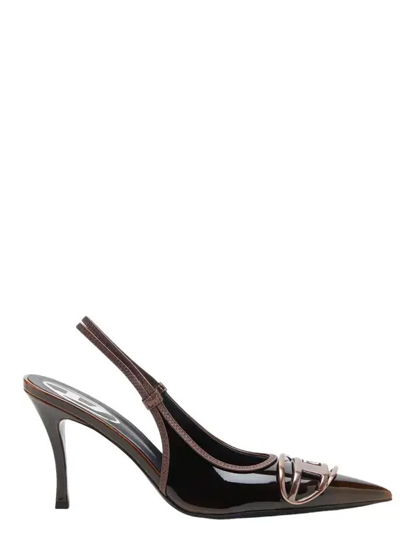 DIESEL 90mm Pointed-toe Slingback Pumps - Brown