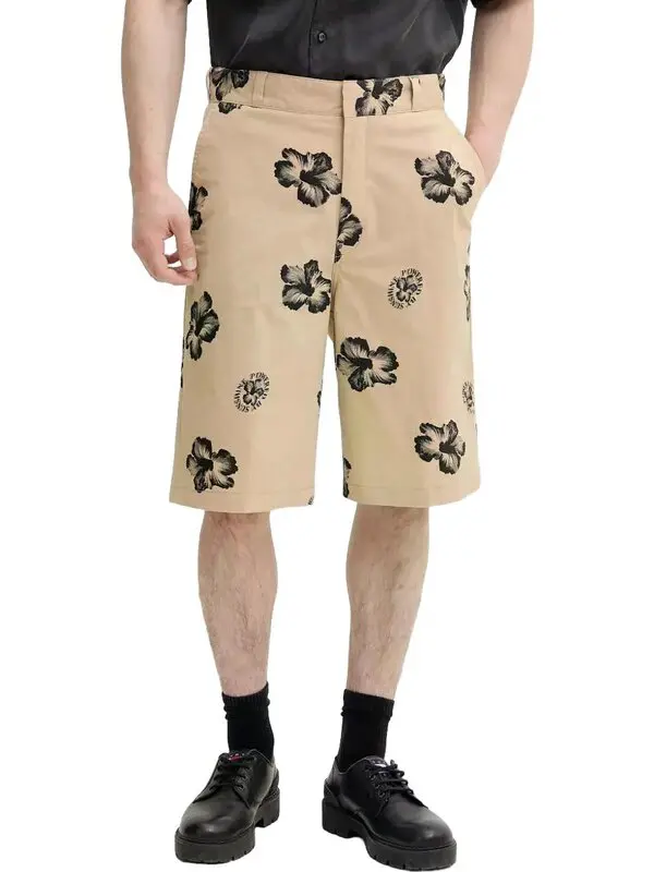 Hugo Boss Floral-print Shorts - Neutrals