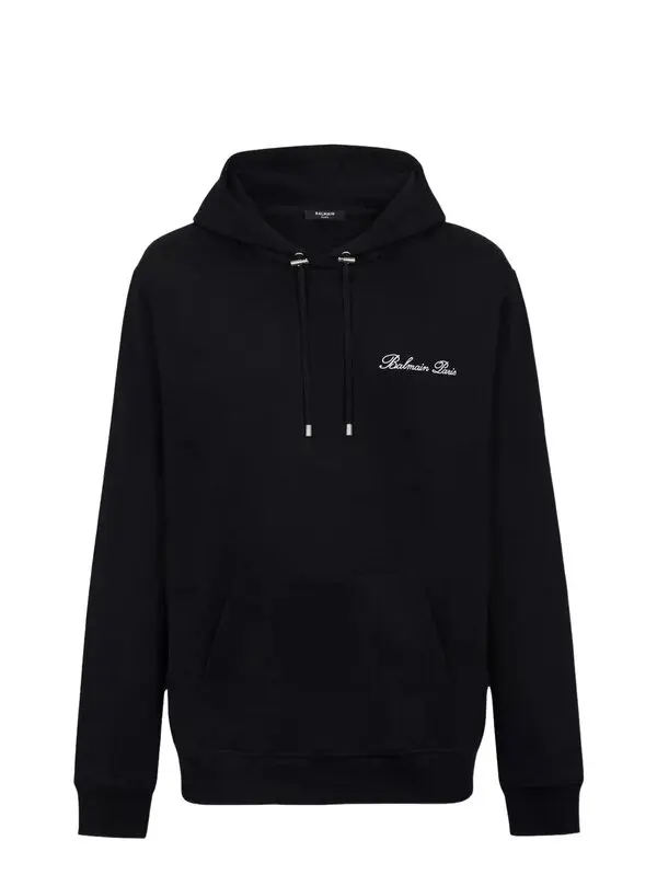 Balmain Embroidered Hoodie - Black
