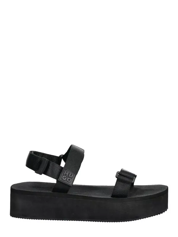 Hugo Platform Strap Sandals - Black