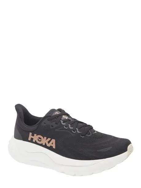 HOKA Arahi Stability Running Shoe - Black/rose Gold
