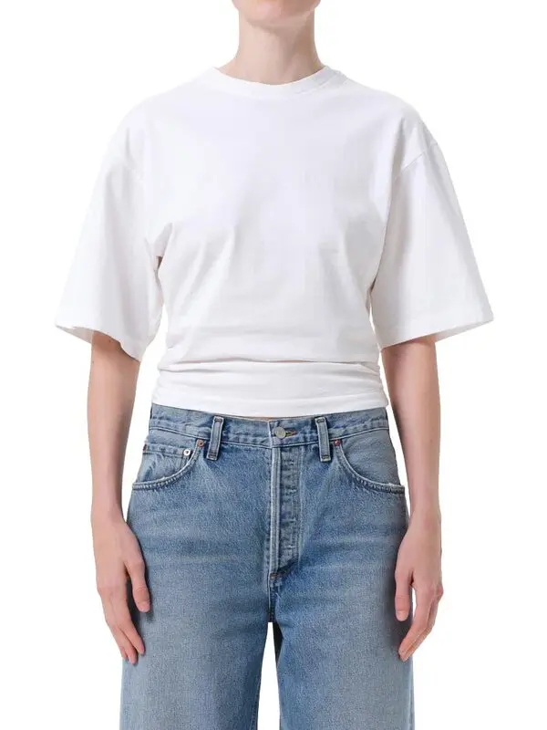 AGOLDE Shari Cotton T-shirt - White