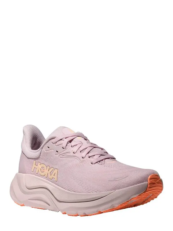 HOKA® Arahi Stability Running Shoe - Lilac Cream/neon Cantaloupe