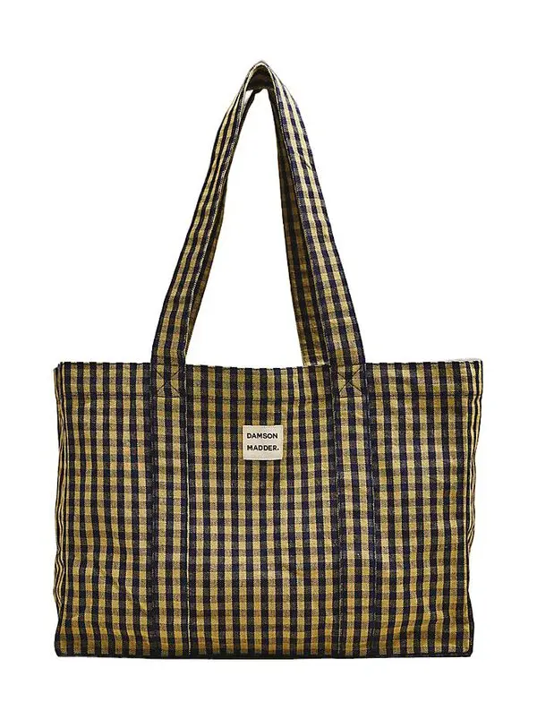 DAMSON MADDER Canvas Tote - Red Pattern