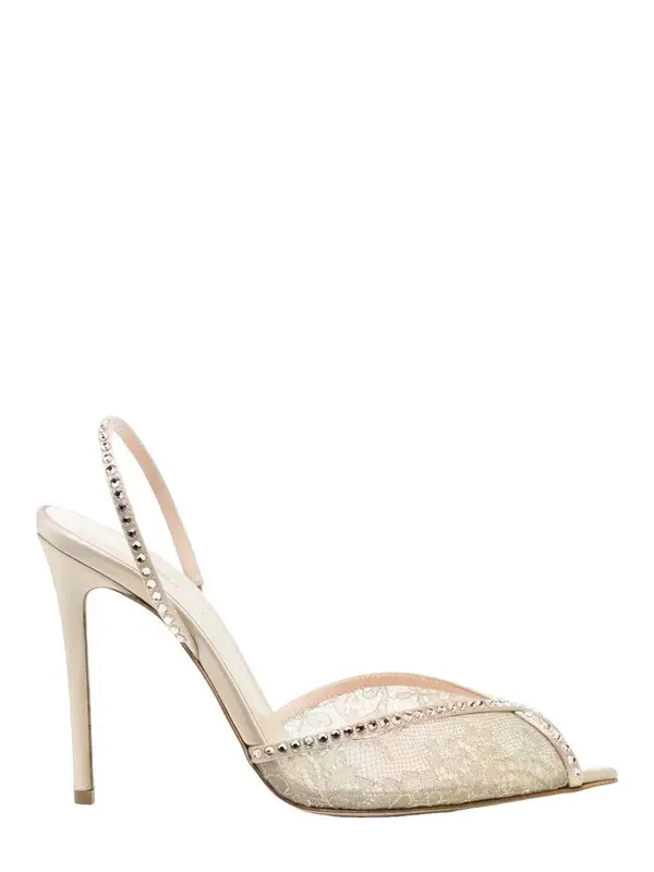 ANDREA WAZEN Katy 105mm Slingback Pumps - Neutrals