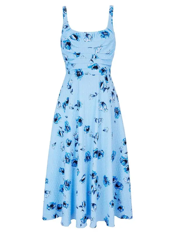 EMILIA WICKSTEAD Verena Midi Dress - Blue