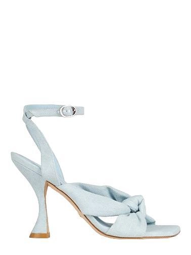 STUART WEITZMAN Textile Fibers Slingback Sandals - Sky Blue