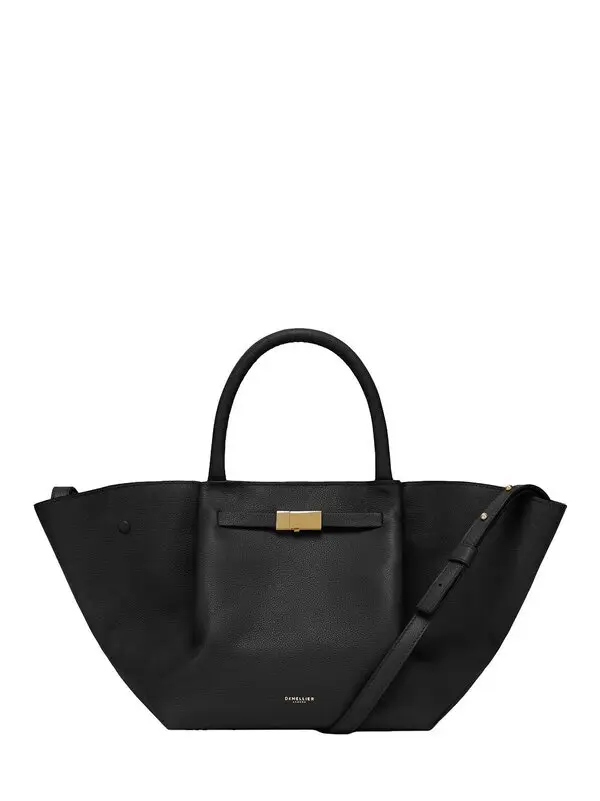 DEMELLIER Grained Leather Tote - Black