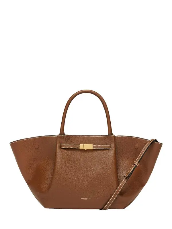 DEMELLIER New York Midi Grained Leather Tote - Tan