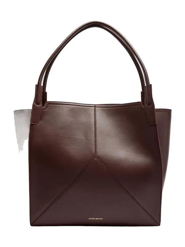 Victoria Beckham Panelled Leather Tote - Burgundy