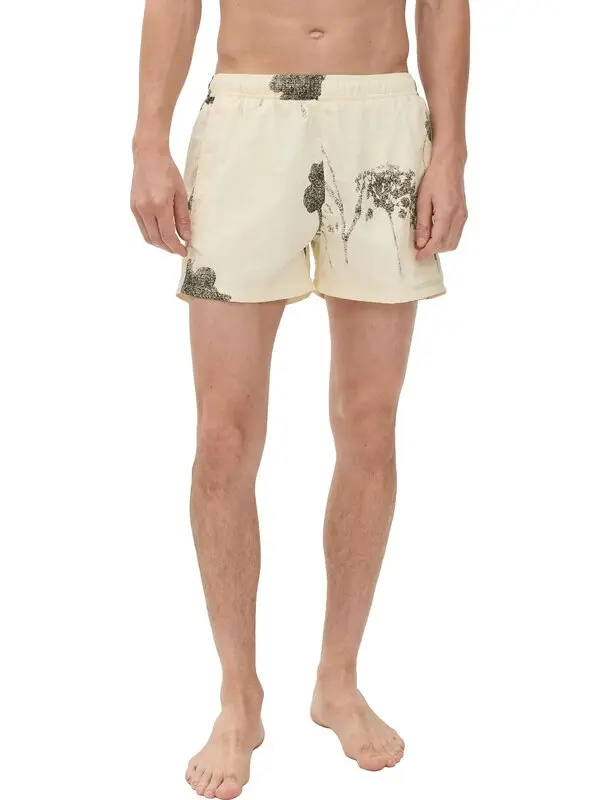 AUTO-REPLY Printed Sebastian Swim Trunks - Beach Brush/natural