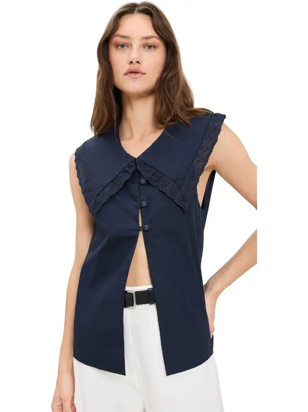 VRG GRL Mae Top - Navy