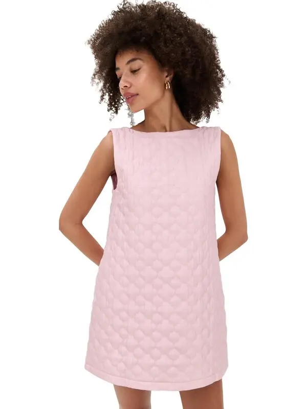 VRG GRL Quilted Mini Dress - Pink