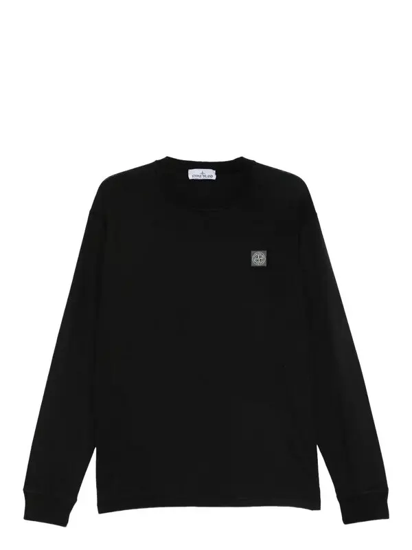 Stone Island Compass-patch Long-sleeve T-shirt - Black