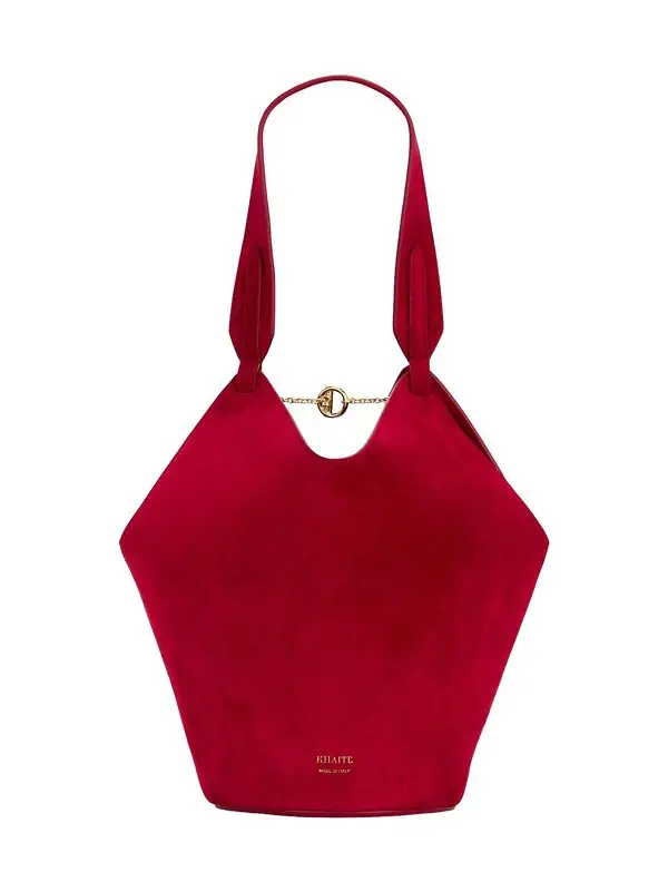 Khaite Lotus Small Tote Bag - Ruby