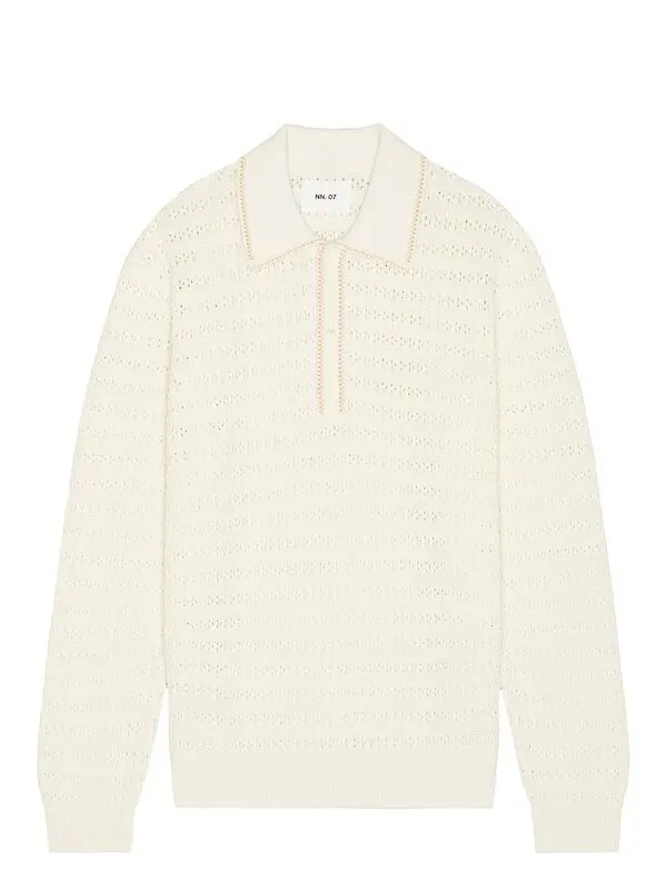 Nn07 Josh Long Sleeve Polo 6636 - Ivory