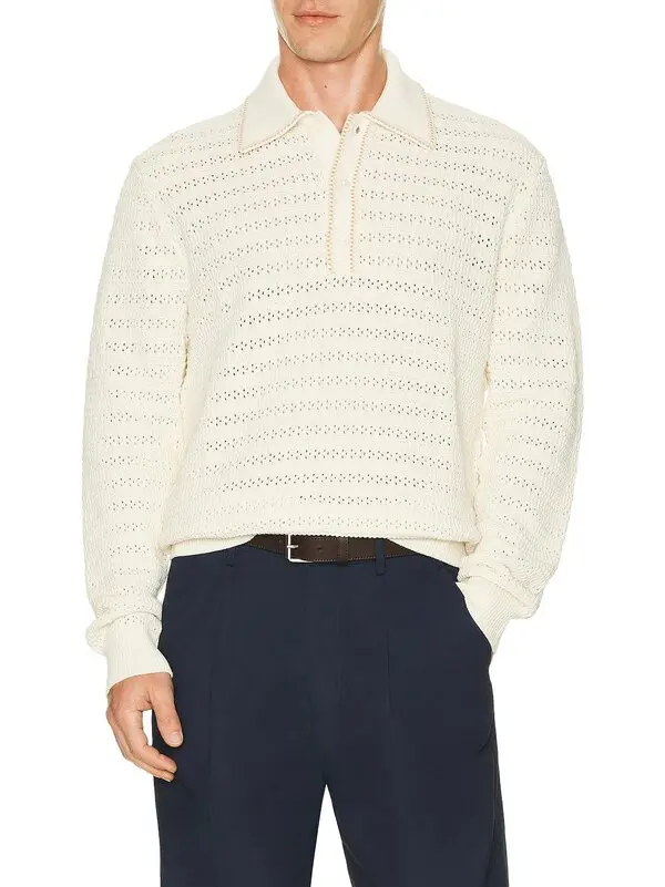 Nn07 Josh Long Sleeve Polo 6636 - Ivory