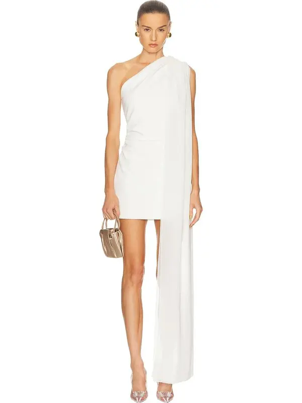 Ila Mery One Shoulder Mini Dress - White