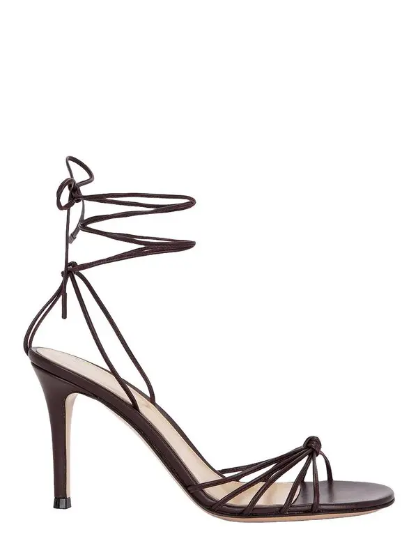 GIANVITO ROSSI Strappy Heeled Sandal - Bourgogne